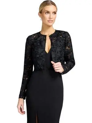 DRESS THE POPULATION Dress The Population Andra Lace Bolero And Column Gown Set