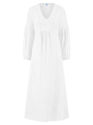 MER ST. BARTH Long Sleeve Kelly Kaftan - Cloud Dancer