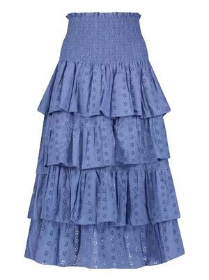 MER ST. BARTH Mer St Barth Karmin Ruffle Skirt Blue