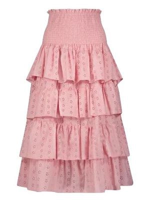 MER ST. BARTH Mer St Barth Karmin Ruffle Skirt Pink