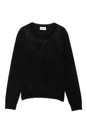 P.a.r.o.s.h Rhinestone-embellished Knitted Top - Black