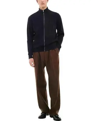 FURSAC Ribbed Zip-up Cardigan - Blue