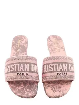 DIOR Christian Dior Dway Toile De Jouy Slide Sandals