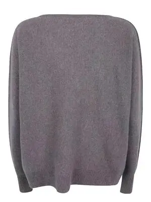 D.EXTERIOR D.Exterior Boat Neck Sweater With Chain-Link Trim