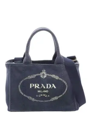 Prada Canapa Two-way Tote Bag - Blue
