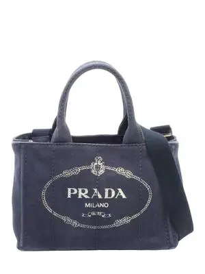 Prada Prada Canapa Two-Way Tote Bag Blue