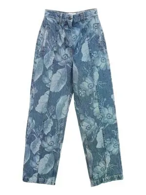 FENDI Fendi Floral Print Denim Jeans