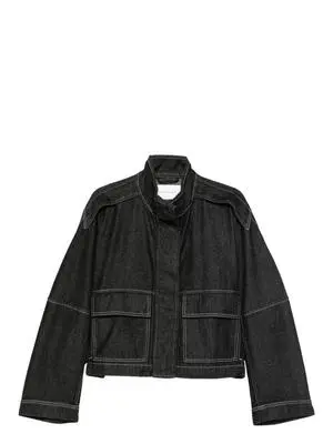 Christian Wijnants Contrast Stitch Denim Jacket - Black
