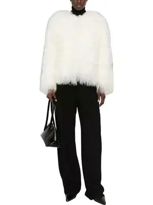 ERMANNO FIRENZE Faux Fur Coat - White