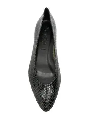 AEYDĒ Aeyde Snake-Effect Leather Ballet Flats
