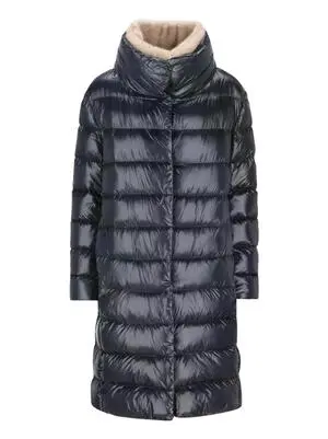 Herno Long-sleeve Quilted Coat With Funnel Neck - Blue