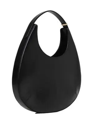 Giorgio Armani Logo Stamp Leather Tote Bag - Black