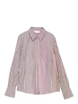 I BLUES Vertical Stripe Shirt - Brown