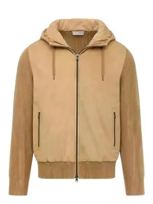 Herno Herno Hooded Panelled Jacket Brown