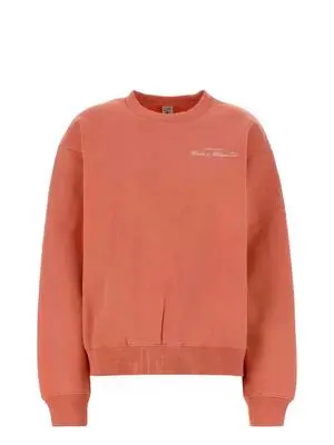 SPORTY & RICH Sporty & Rich Cotton Logo Print Sweatshirt