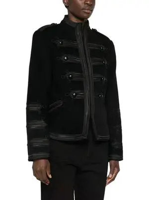 P.a.r.o.s.h Frogging-embellished High Neck Jacket - Black