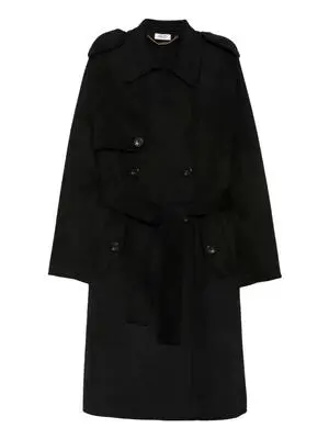 Liu Jo Double-breasted Belted Coat - Black