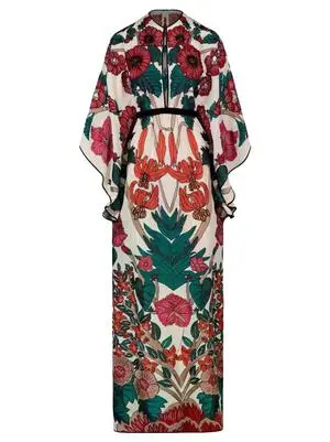 JOHANNA ORTIZ Johanna Ortiz Papillon Floral-Print Silk Maxi Dress