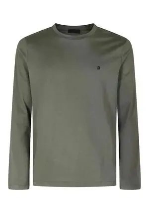 DONDUP Logo-patch Long-sleeve T-shirt Green