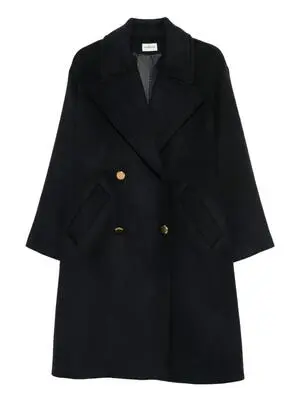 P.a.r.o.s.h Wool Double-breasted Coat - Blue