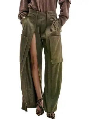 DARKPARK Adriana Zip-detail Trousers - Green