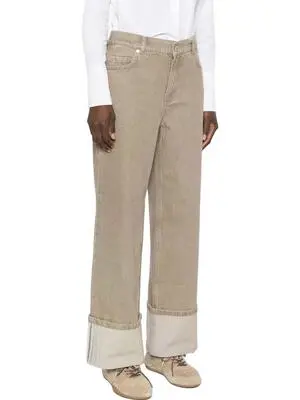 I BLUES Turn-up Cuff Jeans - Neutrals