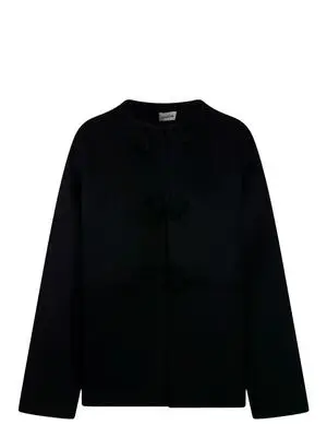 P.a.r.o.s.h Frog-fastening Patch-pocket Coat - Black