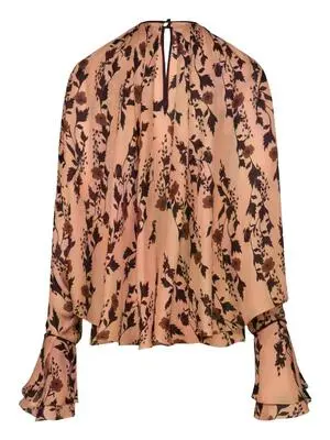 Johanna Ortiz Untamed Bloom Floral Print Top - Pink