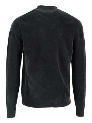 RRD Velvet-effect Crew-neck Sweater - Grey