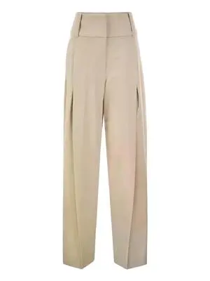 Sportmax Wide-leg Tailored Trousers - Neutrals