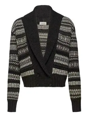 MAGDA BUTRYM Magda Butrym Fair Isle Pattern Shawl Collar Cardigan