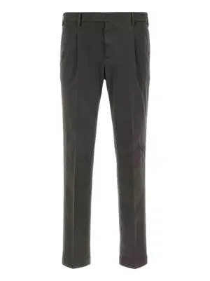 PT TORINO Pleated Belt-loop Trousers - Grey