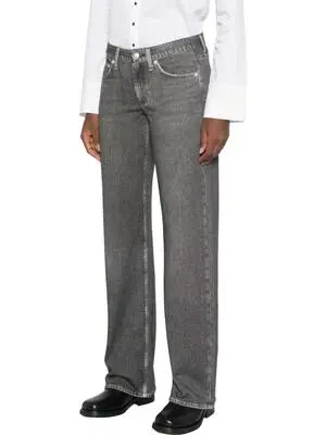 Rag & Bone Rag & Bone RB Miramar Terry Cam Full Straight-Leg Trousers Grey
