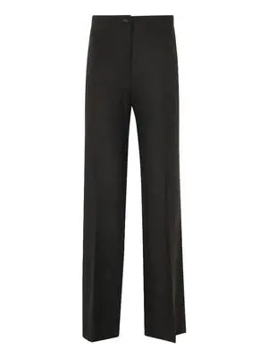 Seventy Buttoned Wide Leg Trousers - Brown