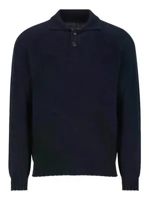 Tagliatore Button-collar Sweater - Blue