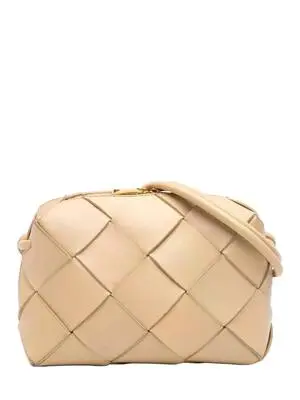 Bottega Veneta Bottega Veneta Lambskin Intreccio Cassette Camera Cross Body Bag Neutrals