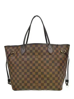 LOUIS VUITTON 2008 Mm Neverfull Damier Ébène Tote Bag Brown