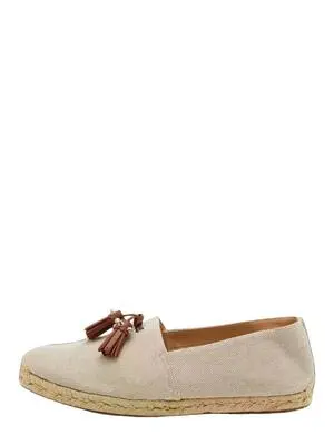 CHRISTIAN LOUBOUTIN Christian Louboutin Beige Canvas Tassel Embellished Espadrilles