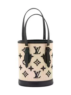 LOUIS VUITTON Monogram Cotton Nano Bucket Bag - Neutrals