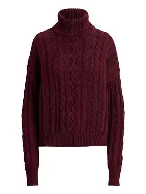 RALPH LAUREN Lauren Ralph Lauren Cable-Knit Turtleneck Sweater