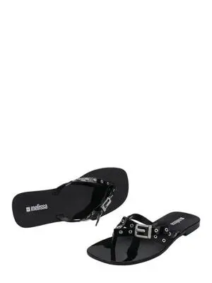 Melissa Melissa Squared Bow Detail Flip Flops Black