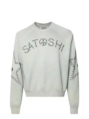 SATOSHI NAKAMOTO Star-studded Crew-neck Sweater - Grey