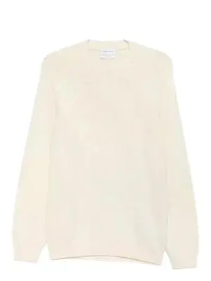 SCAGLIONE Ribbed-knit Raglan-sleeve Sweater - Neutrals