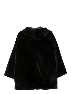 MANZONI 24 Hooded Shearling Coat - Brown