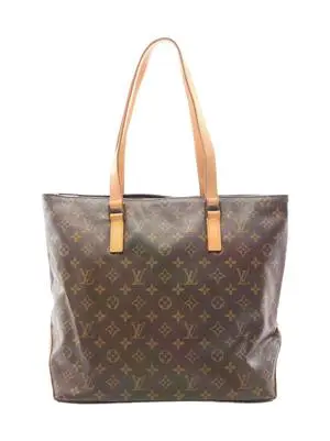 LOUIS VUITTON 2002 Cabas Mezzo Monogram Tote Bag - Brown