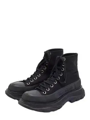 Alexander McQueen Tread Slick Lace-up High Top Sneakers - Black