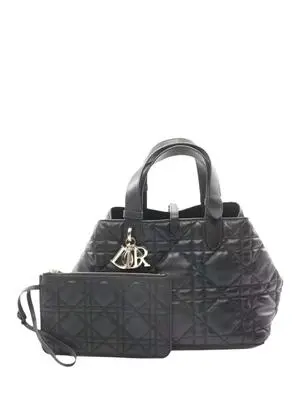 Dior 2010s Medium Toujours Macro Cannage Tote Bag - Black