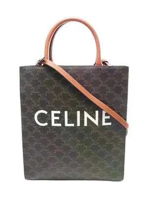 Celine Triomphe Canvas Tote Bag - Brown