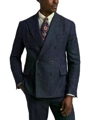 Ralph Lauren Double-breasted Check Blazer - Blue