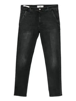 PT TORINO Slim-fit Faded Jeans - Black